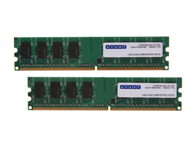 AllComponents 2GB (2 x 1GB) DDR2 667 (PC2 5300) Dual Channel Kit ...