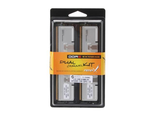 Wintec AMPX 2GB (2 x 1GB) DDR2 667 (PC2 5300) Dual Channel Kit Desktop ...