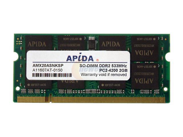 APIDA 2GB 200-Pin DDR2 SO-DIMM DDR2 533 (PC2 4200) Laptop Memory Model ...