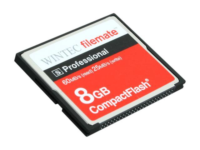 Wintec FileMate S Professional 8GB Compact Flash (CF) Flash Card Model ...