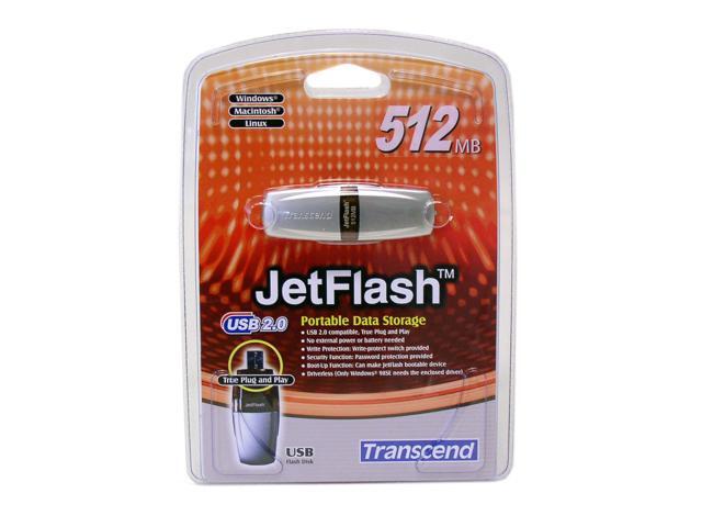 Transcend Jetflash (Silver) 512MB Flash Drive (USB2.0 Portable ...