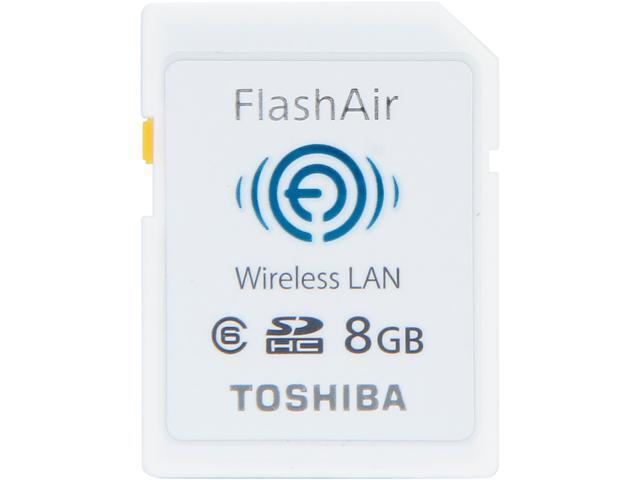 Toshiba FlashAir 8GB Wireless Flash Memory SD Card Model PFW008U-1ABW ...