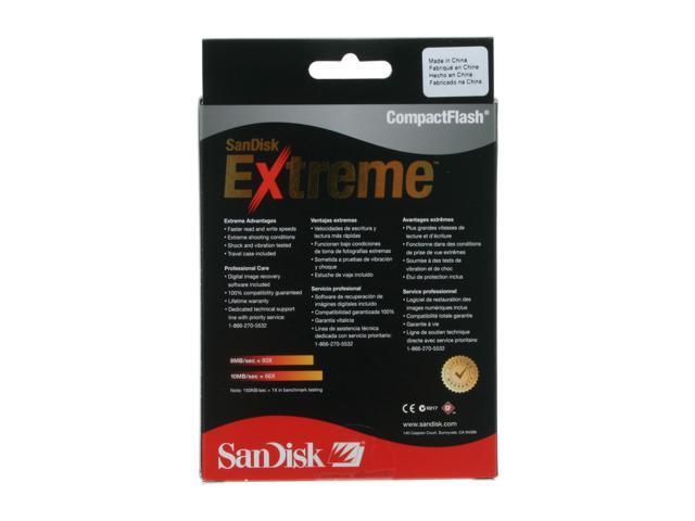 SanDisk Extreme 512MB Compact Flash (CF) Flash Media Model SDCFX-512 ...