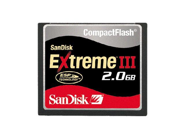 SanDisk Extreme III 2GB Compact Flash (CF) Flash Card Model SDCFX3-002G ...