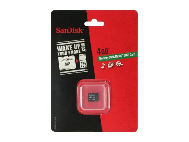 SanDisk 4GB Memory Stick Micro (M2) Flash Card Model SDMSM2004GA11M ...