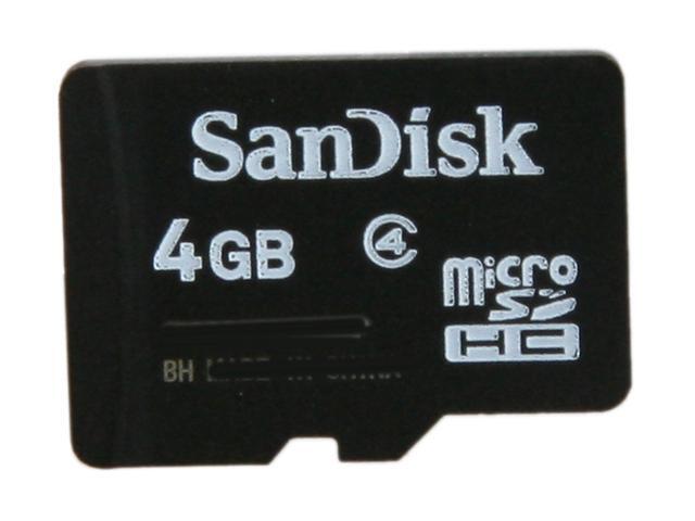 SanDisk 4GB microSDHC Mobile Memory Card Model SDSDQ-4096-P36M - Newegg.com