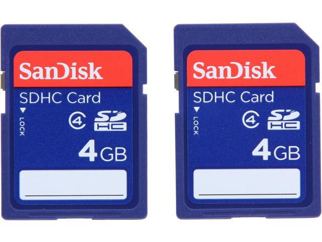 SanDisk 4GB SDHC Memory Card 2-pack Model SDSDB2L-004G-A46 - Newegg.com