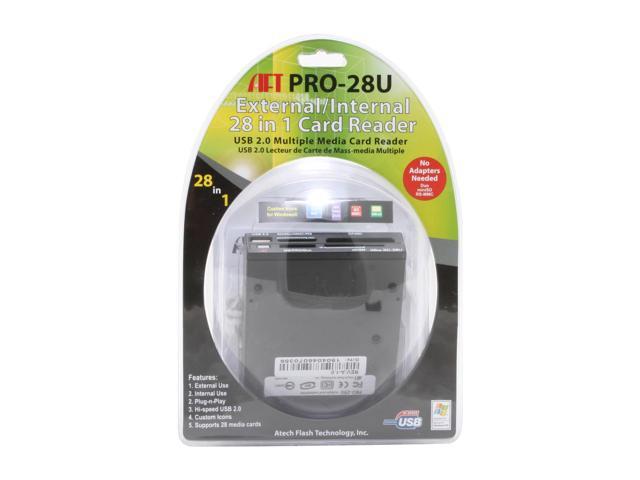 AFT PRO-28U BLACK 28-in-1 USB 2.0 Internal/External Card Reader ...