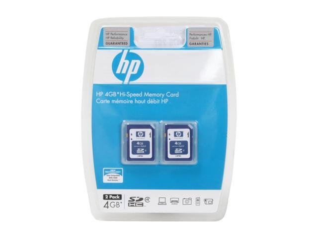 HP 8GB (4GB x 2) Secure Digital High-Capacity (SDHC) 2-Pk Flash Card ...