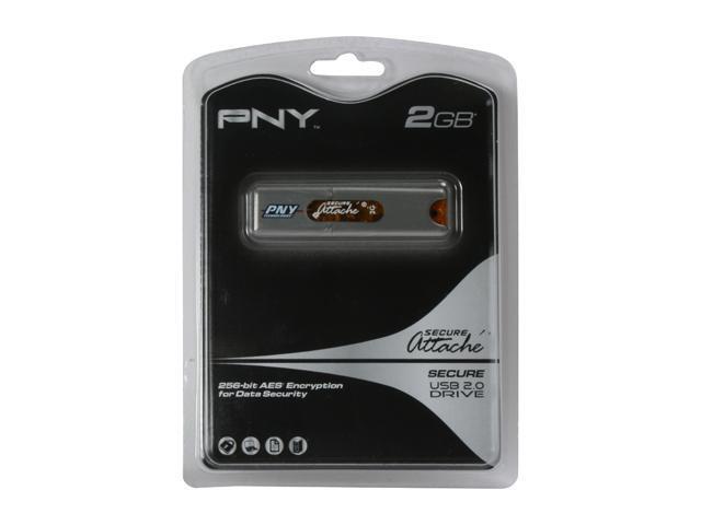 PNY 2GB Flash Drive (USB2.0 Portable) 256bit AES Encryption - Newegg.com