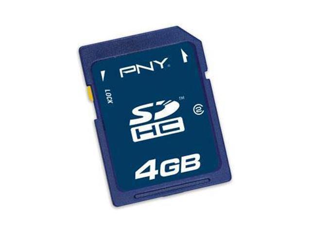 PNY 4GB Secure Digital High-Capacity (SDHC) Flash Card Model P-SDHC4G4 ...