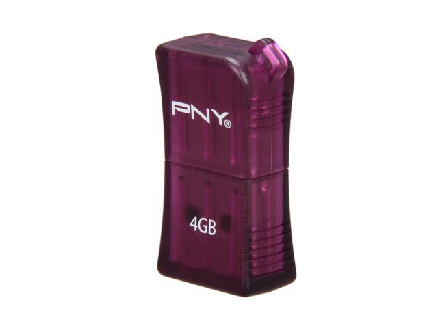 Open Box: PNY Micro Sleek Attaché 4GB USB 2.0 Flash Drive (Purple ...