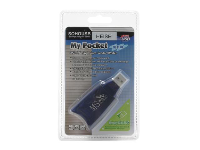 HEISEI HR-201MSD USB 2.0 Single Slot MS Duo/MS Pro Duo Card Reader ...