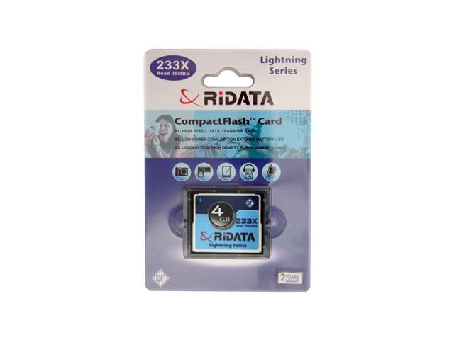 RiDATA Lightning Series 4GB Compact Flash (CF) Flash Card Model CFR4G ...