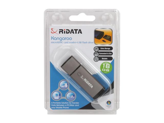 RiDATA 16GB USB2.0 Flash Drive with MicroSD/MicroSDHC Reader Function ...