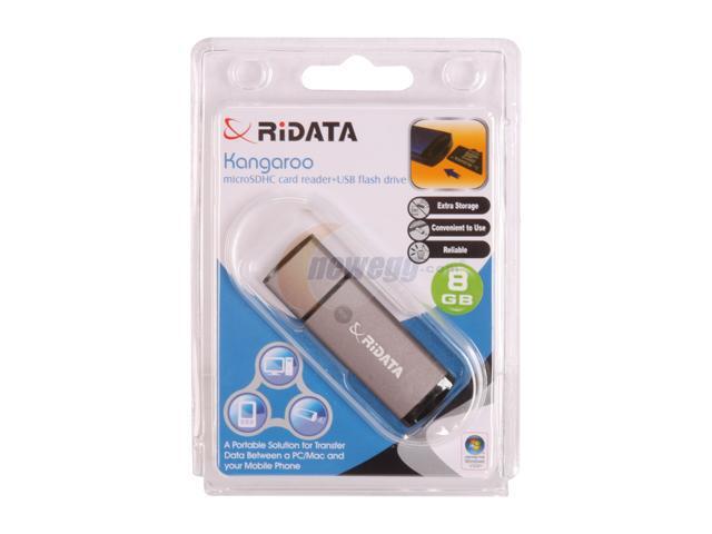 RiDATA Kangaroo 8GB USB2.0 Flash Drive with MicroSD/MicroSDHC Reader ...