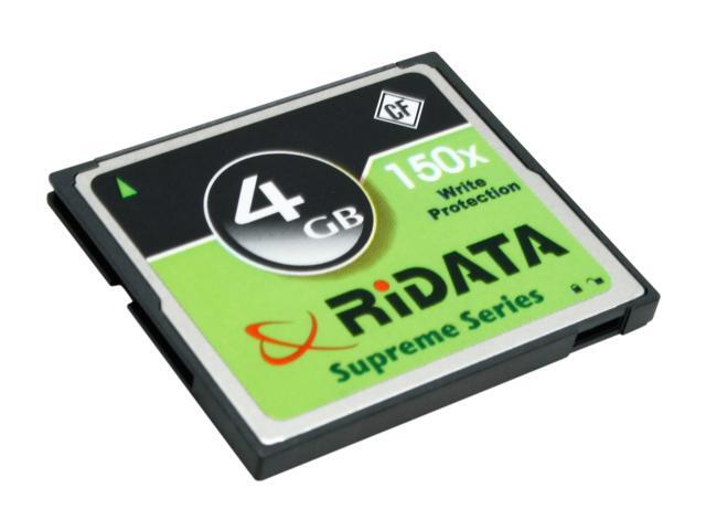 RiDATA Supreme Series 4GB Compact Flash (CF) Industrial Flash Card with ...