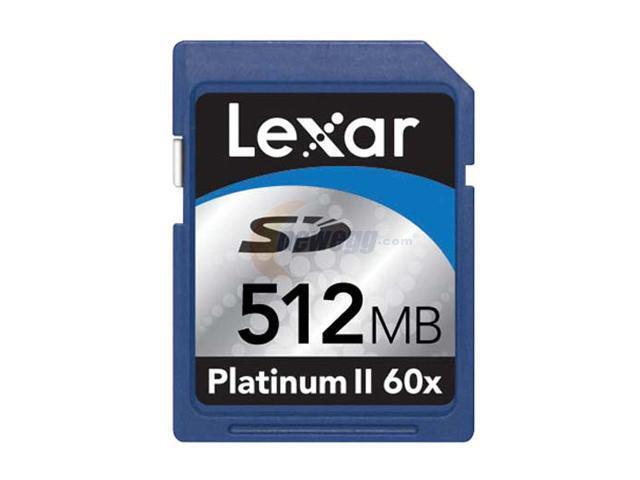 Lexar Platinum II 512MB Secure Digital (SD) Flash Card Model SD512-60 ...