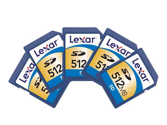 Lexar 512MB Secure Digital (SD) Flash Card 5-pack Model CT5CPSD512MB ...