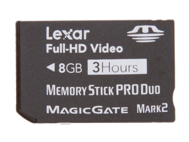 Lexar 8GB Memory Stick Pro Duo (MS Pro Duo) Full-HD Video Memory Card ...