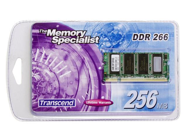 Transcend 256MB 200-Pin DDR SO-DIMM DDR 266 (PC 2100) Laptop Memory ...