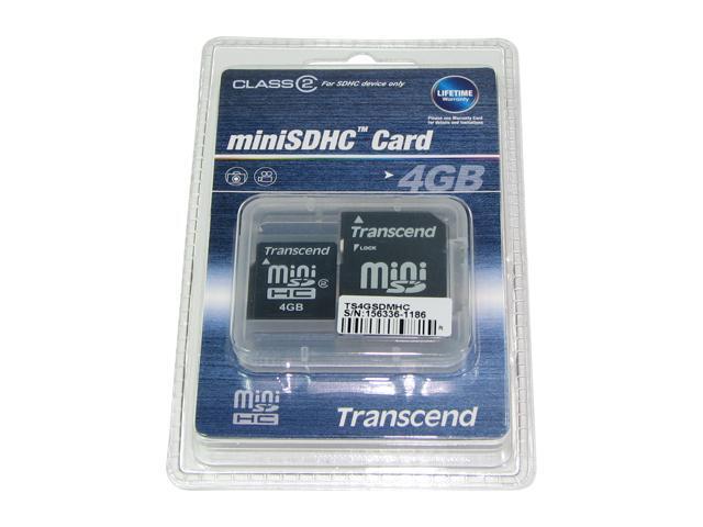 Transcend 4GB Mini SDHC Flash Card Model TS4GSDMHC - Newegg.com