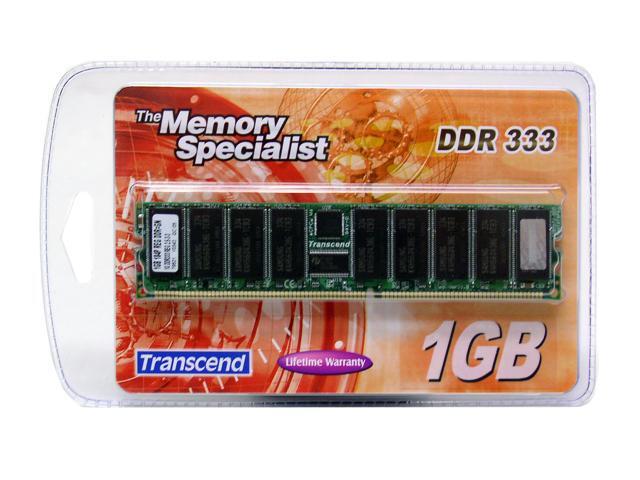Transcend 1GB 184-Pin DDR SDRAM ECC Registered DDR 333 (PC 2700) Server ...