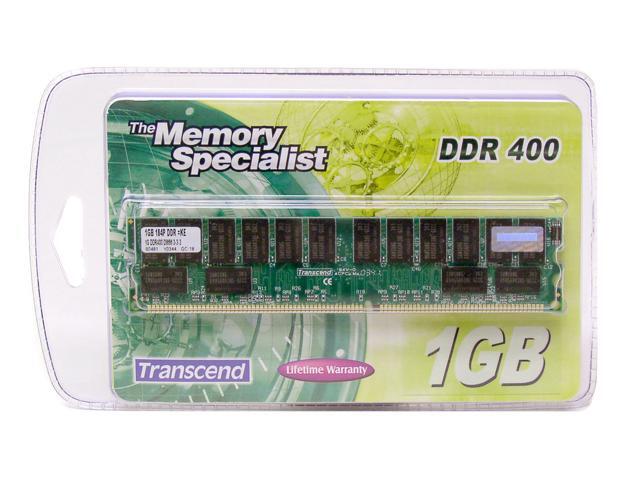 Transcend 1GB DDR 400 (PC 3200) System Memory Model TS128MLD64V4A3 ...