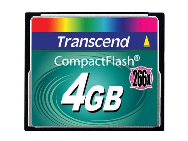 Transcend 4GB Compact Flash (CF) Flash Card Model TS4GCF266 - Newegg.com