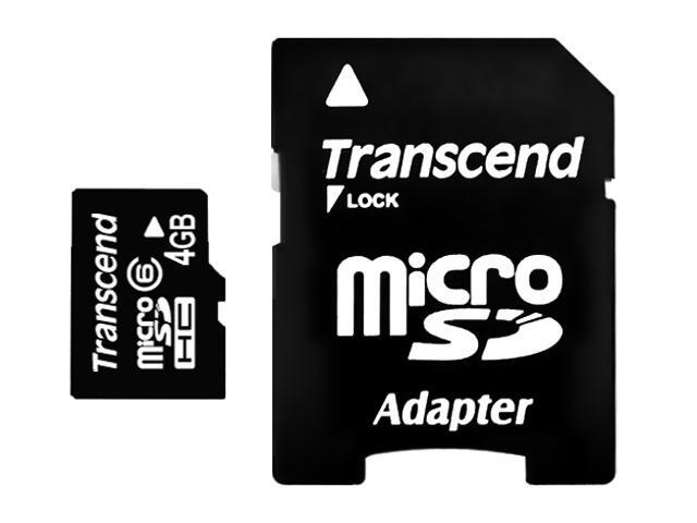 Transcend 4GB microSDHC Flash Card Model TS4GUSDHC6 - Newegg.com