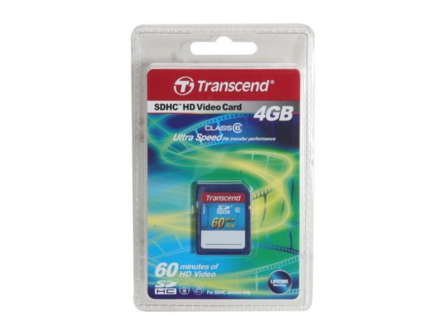 Transcend 4GB Secure Digital High-Capacity (SDHC) Flash Card Model TS4GSDHC6V - Newegg.com