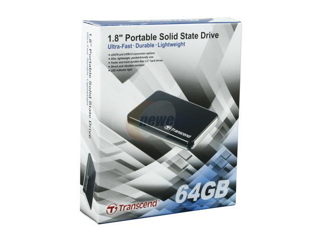 Transcend 64GB USB 2.0 & eSATA MLC External Solid State Drive (SSD ...