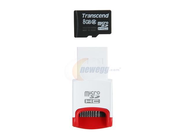 Transcend 8GB microSDHC Flash Card w/ Compact Card Reader P3 Model TS8GUSDHC2-P3 - Newegg.com