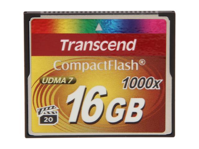 Transcend Ultimate 16GB Compact Flash (CF) Flash Card Model TS16GCF1000 ...