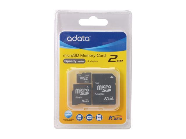ADATA 2GB MicroSD Flash Card w/SD and miniSD adaptors Model Micro SD 2G 2adt - Newegg.com