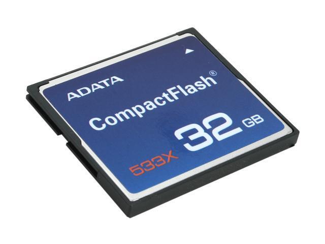 ADATA 32GB 533X Compact Flash (CF) Flash Card Model ACF32G533X-R ...