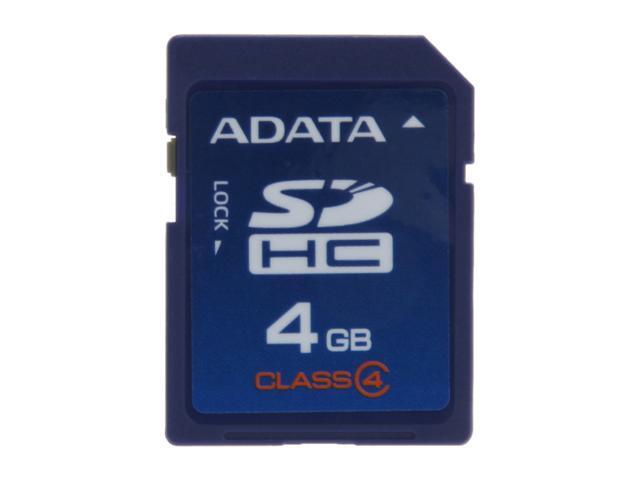 ADATA 4GB Class 4 Secure Digital High-Capacity (SDHC) Flash Card Model ASDH4GCL4-R - Newegg.com