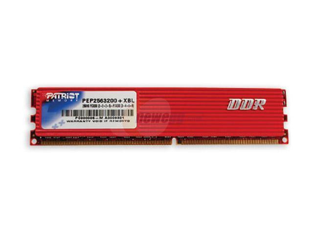 Patriot 256MB DDR 400 (PC 3200) System Memory Model PEP2563200+XBL ...