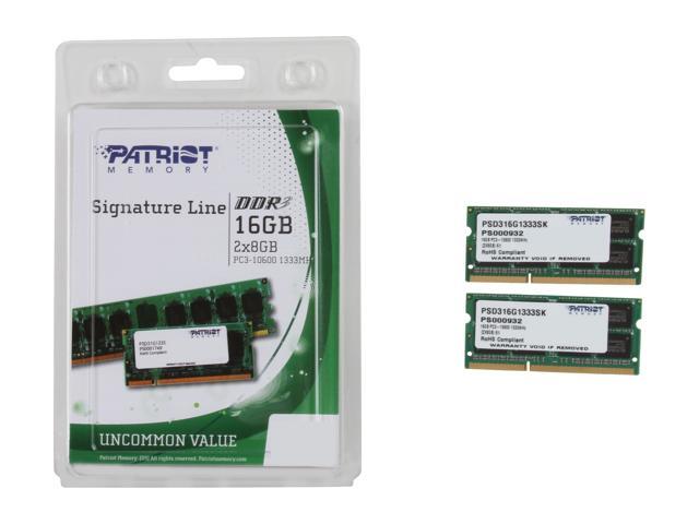 Questions & Answers: Patriot Signature 16GB (2 x 8GB) 204-Pin DDR3 SO ...