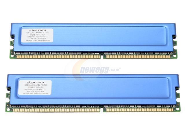 gigaram MACH 1000 1GB (2 x 512MB) DDR 433 (PC 3500) Dual Channel Kit ...