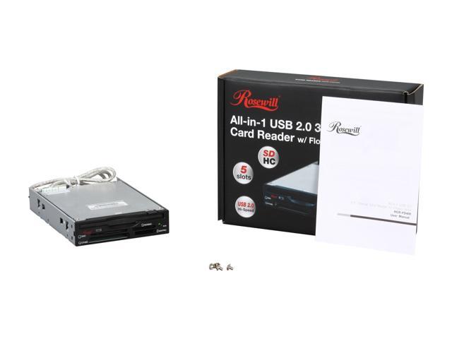 Open Box: Rosewill RCR-FD400 74-in-1 USB 2.0 Card Reader w/ Floppy ...