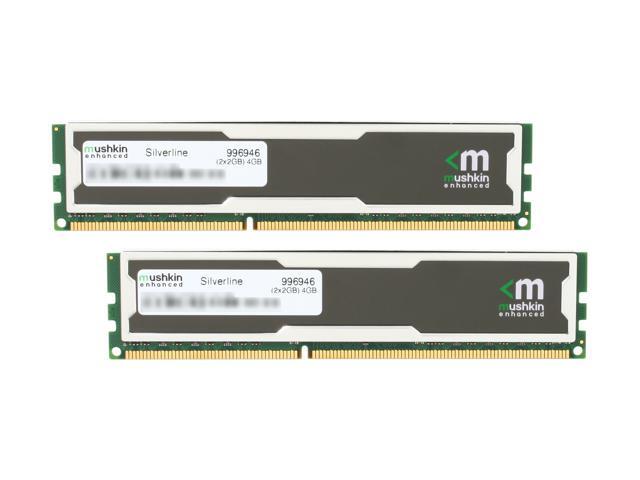 Mushkin Enhanced Silverline 4GB (2 x 2GB) DDR3 1600 (PC3 12800) Desktop ...