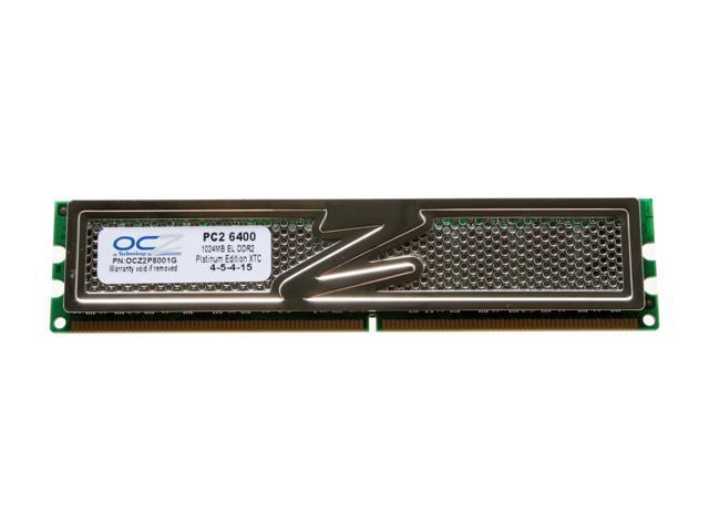 OCZ Platinum 1GB DDR2 800 (PC2 6400) Desktop Memory Model OCZ2P8001G ...