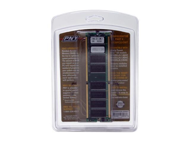 PNY Optima 512MB (2 x 256MB) DDR 400 (PC 3200) Dual Channel Kit Desktop ...