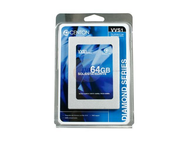 Centon VVS1 Diamond Series 2.5" 64GB SATA II Internal Solid State Drive ...