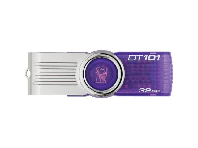 Kingston DataTraveler 101 G2 DT101G2/32GBZ 32 GB Flash Drive - Purple ...