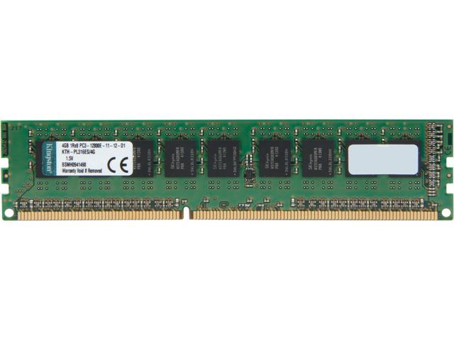 Kingston 4GB ECC DDR3 1600 (PC3 12800) Single Rank Server Memory Model ...