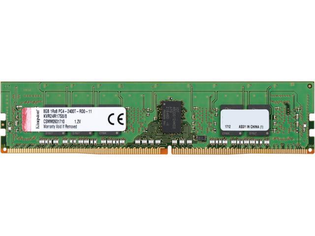 Kingston ValueRAM 8GB (1 x 8GB) DDR4 2400 RAM (Server Memory) ECC Reg ...