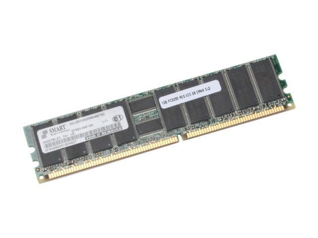 SMART Modular 1GB ECC Registered DDR 400 (PC 3200) Server Memory Model SG12872RDDR8H8BTSD ...
