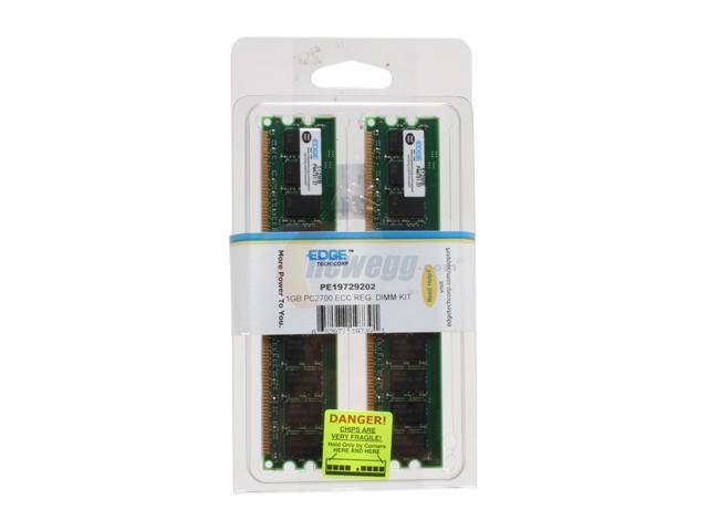 EDGE Tech 1GB (2 x 512MB) ECC Registered DDR 333 (PC 2700) Dual Channel Kit Server Memory Model ...